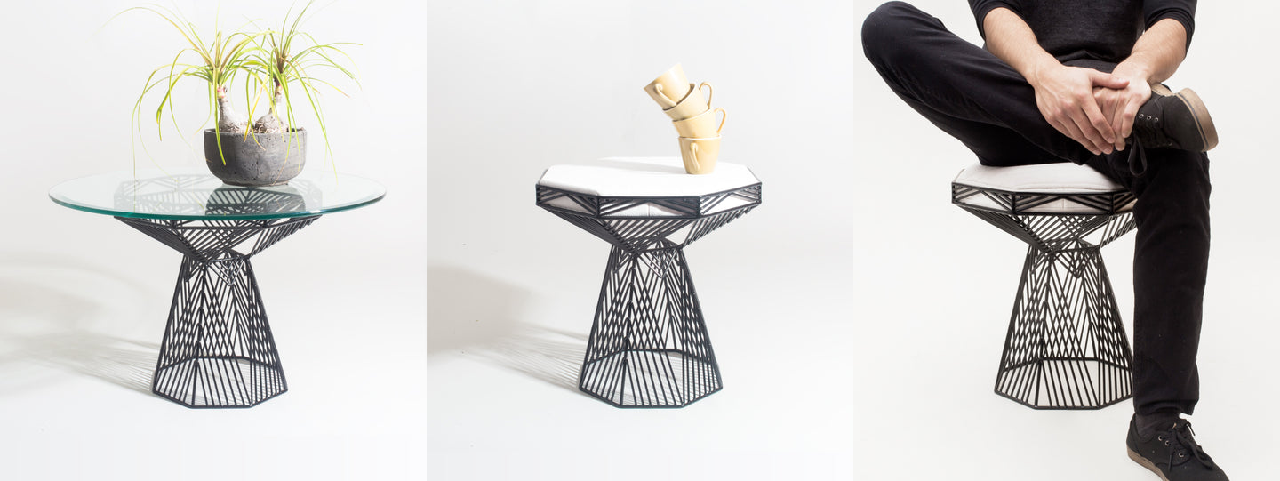 Wire Stool & Side Table in One - The Switch Stool | Bend Goods