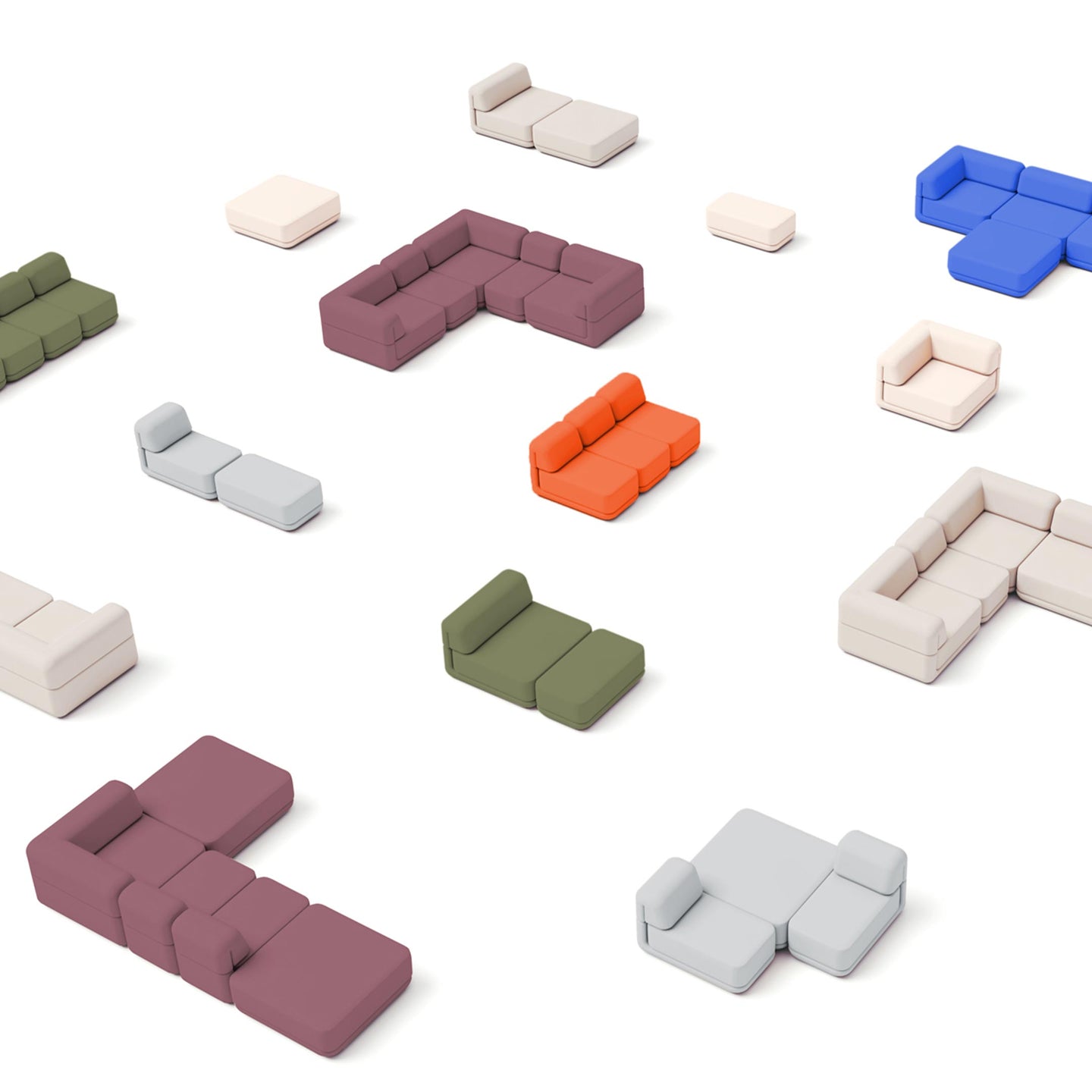 Modular Upholstery for Home and Hospitality - Cube Sofa – Bend Goods