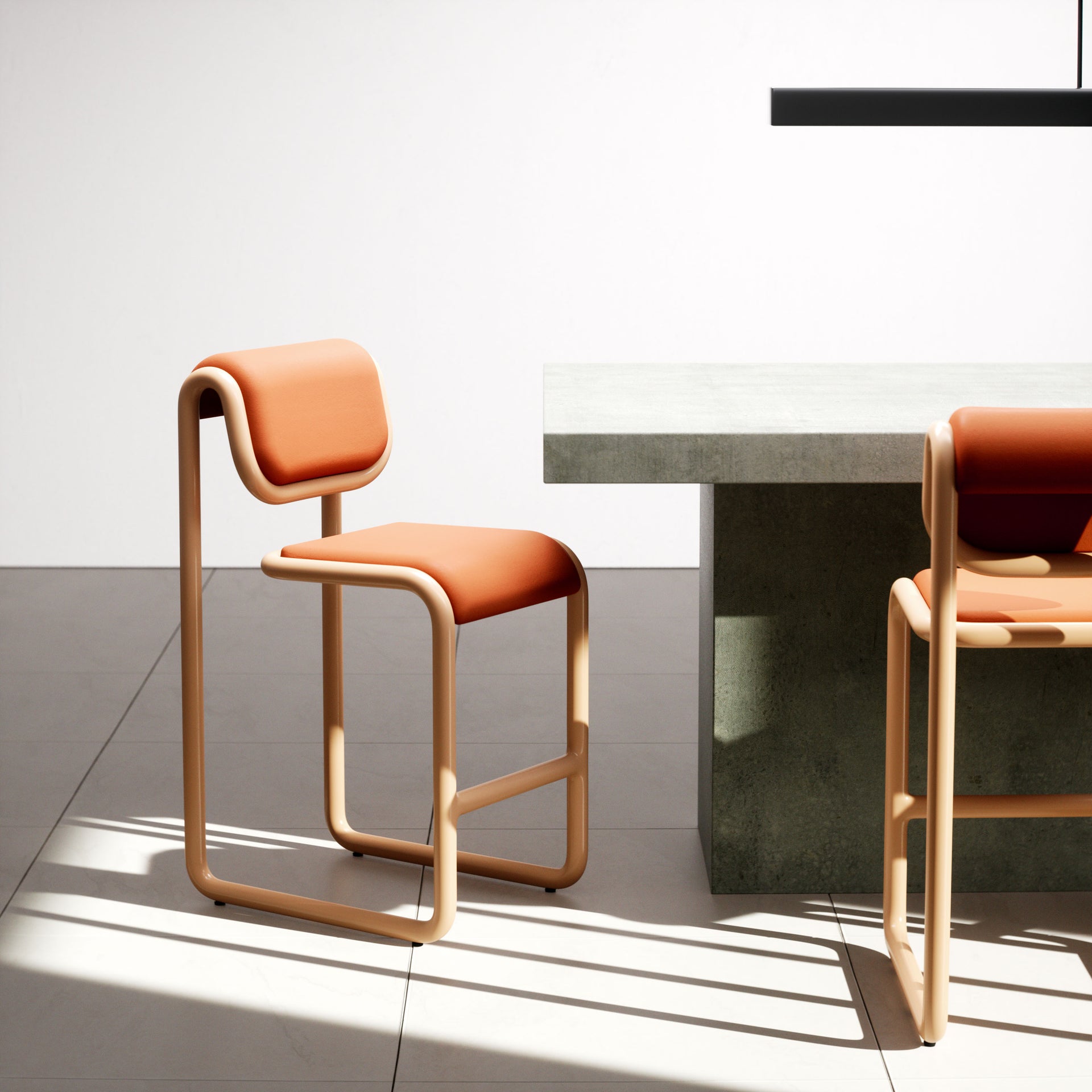 Tube Counter Stool - Indoor Only Aluminum Stool | Bend Goods