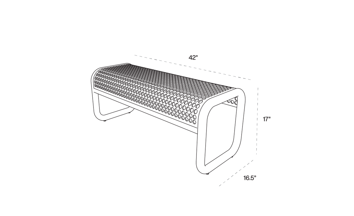 Tube Bench | Green Park Collection - Bend Goods