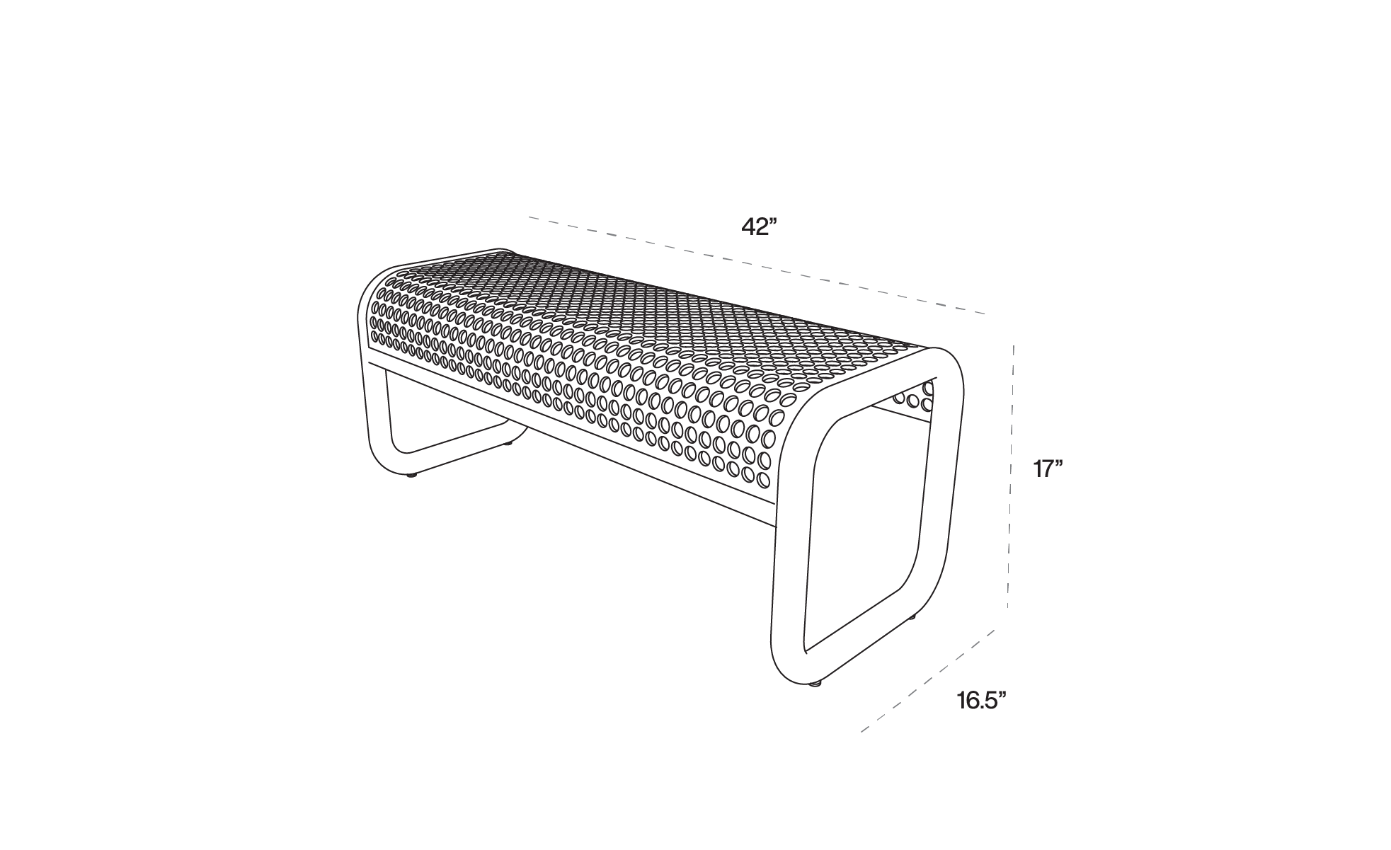 Tube Bench | Green Park Collection - Bend Goods