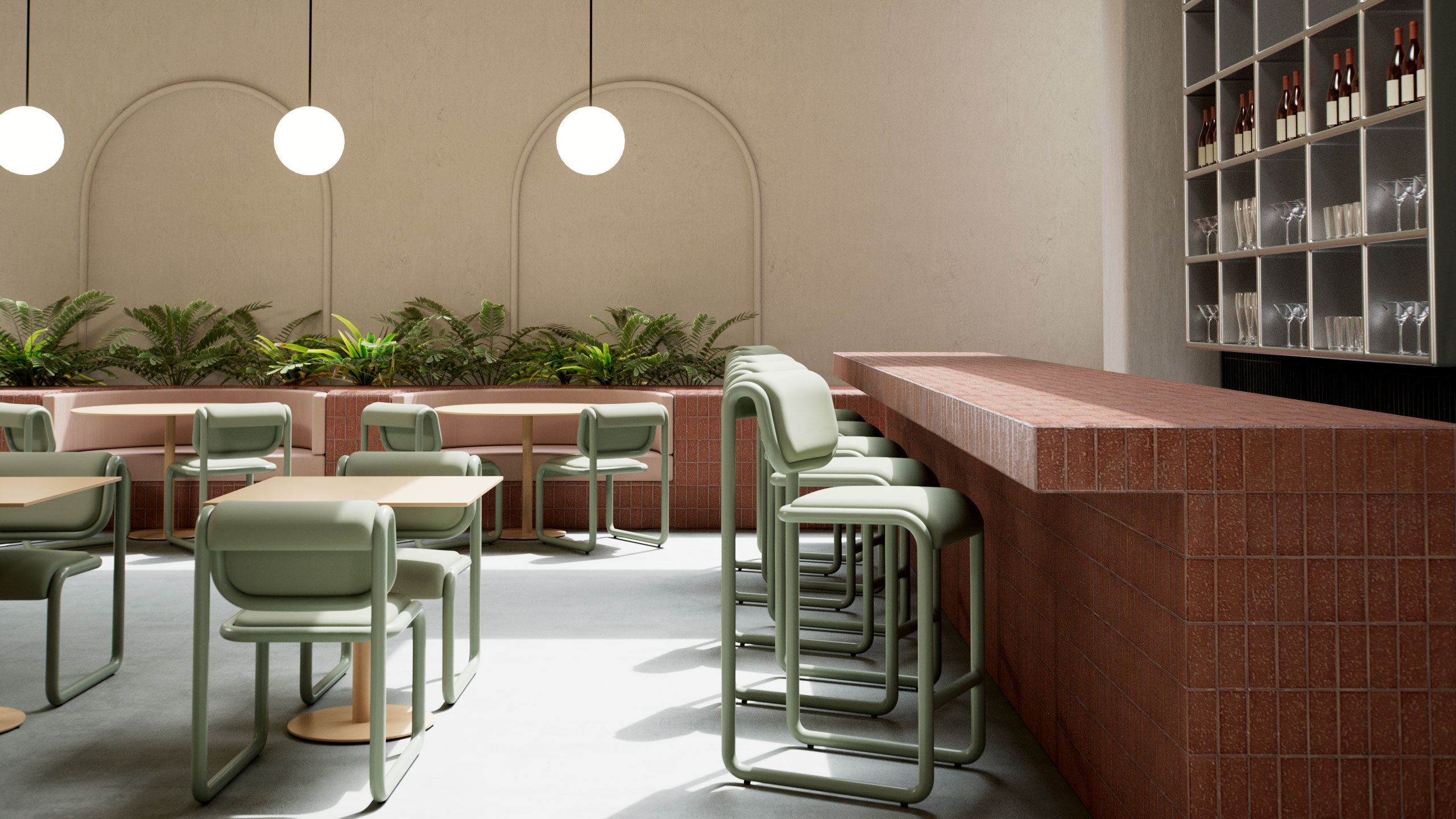 Indoor Dining Chair with Multiple Seating Options - Tube Dining Chair ...