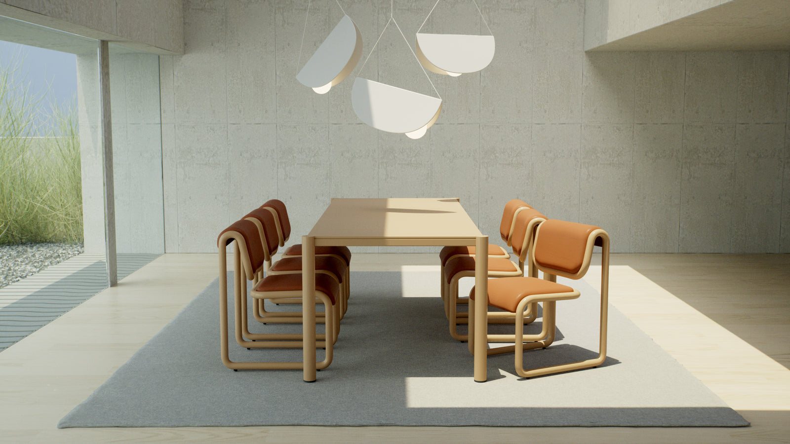 Indoor Dining Chair with Multiple Seating Options - Tube Dining Chair ...