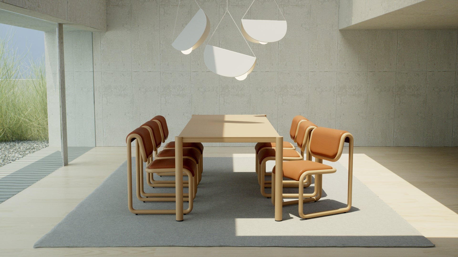 Indoor Dining Chair with Multiple Seating Options - Tube Dining Chair ...